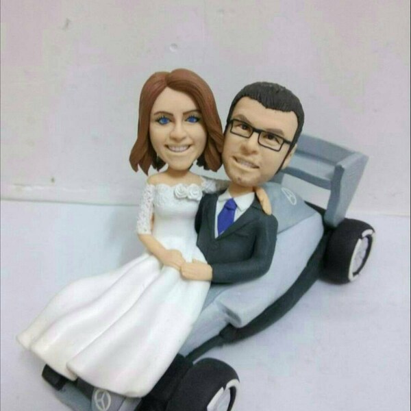 Bespoke Personalised Wedding Cake Topper With a Background (free ...