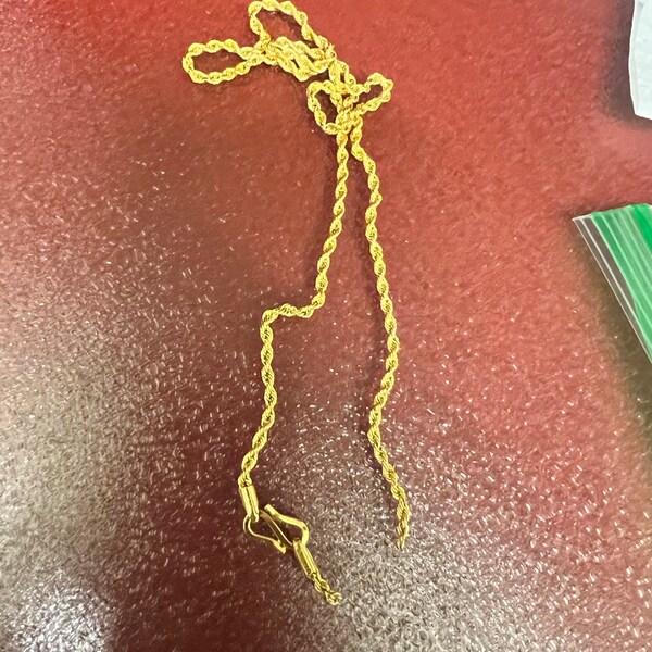22k Yellow Gold Handmade Fabulous Rope Chain Necklace Excellent Gold ...