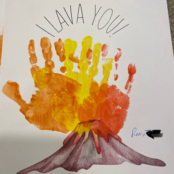 Father’s Day Handprint Art Printable-we Lava You - Etsy