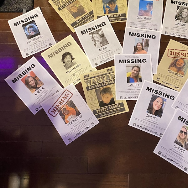 Personalized Halloween 'missing Person' Poster Template, Digital Canva ...