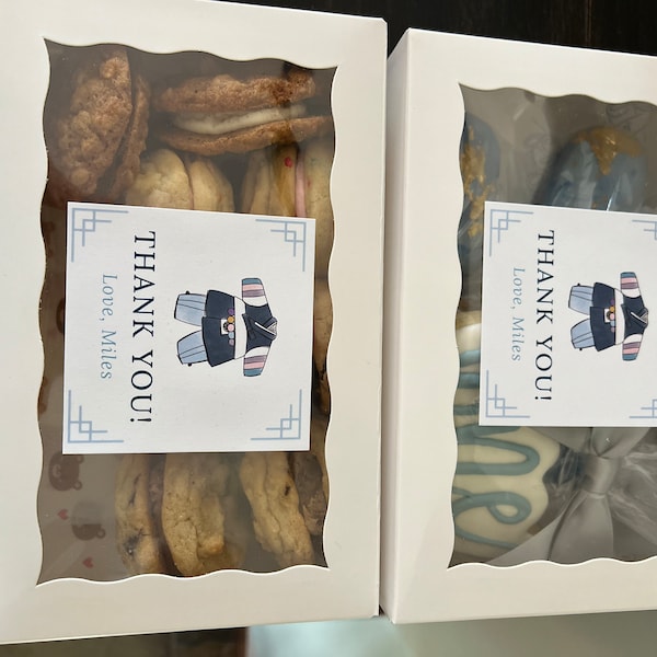 Pink Gingham Cookie Boxes | Pack of 5 | Cookie Boxes | Pastry Boxes ...