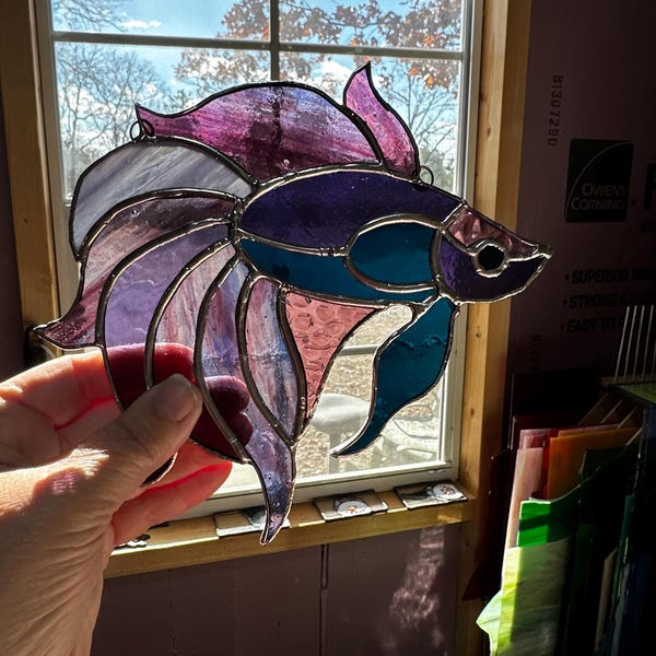 Stained Glass Pattern Sewing Machine Suncatcher - Etsy