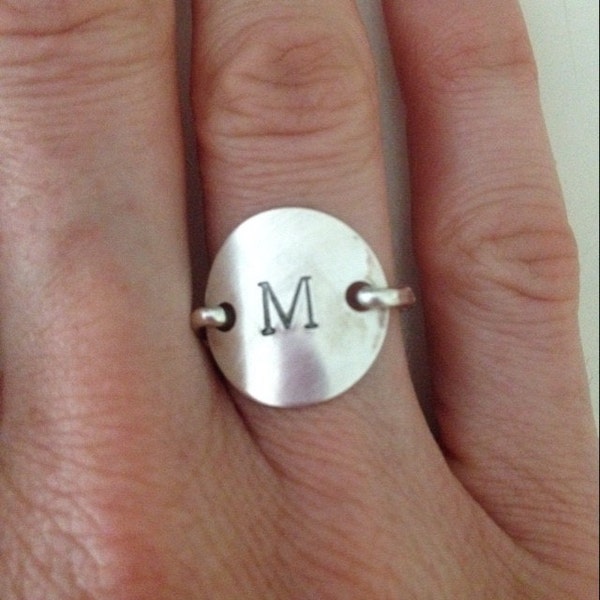 Stamped Ring, Engraved, Personalized, Stamped With Initials, Word or ...