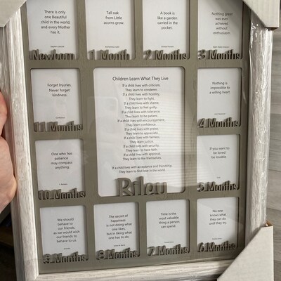 Personalized Kids Name School Years Picture Frame Baby First - Etsy
