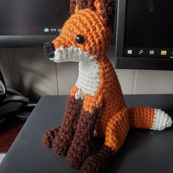 Crochet Pattern for Flamsie, Realistic Crochet Fox Amigurumi Instant ...