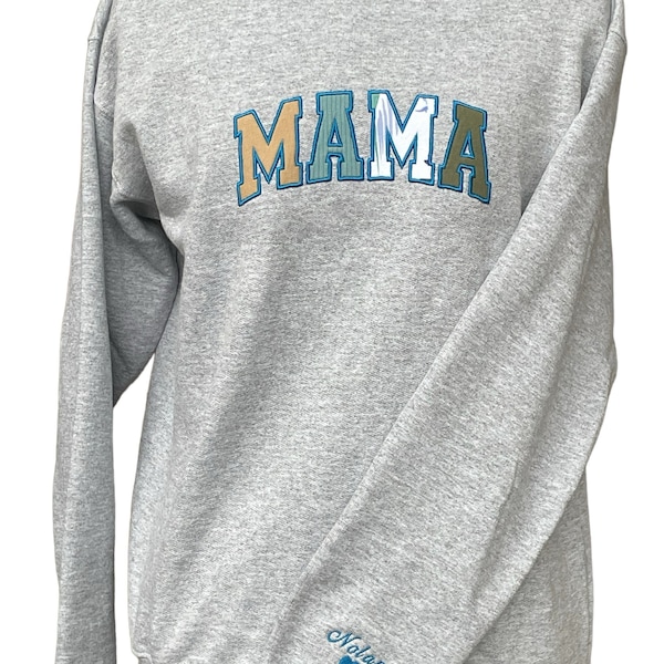 Mama Applique Embroidery Design, Curved Mama Machine Embroidery Design ...