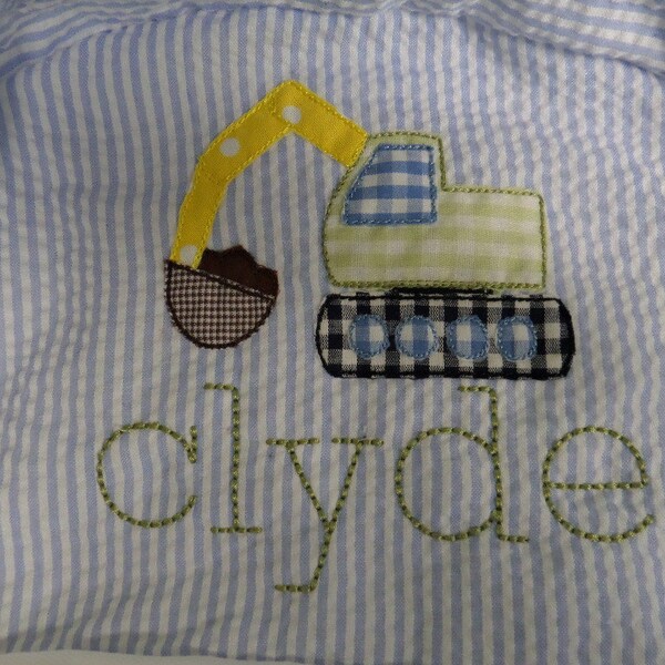 Vintage Excavator Applique AAEW for Embroidery Digital Design - Quick ...