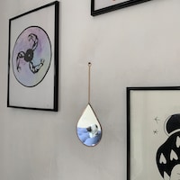 Water Drop Decorative Mirrors, Teardrop Wall Mirror, Living Room Wall ...