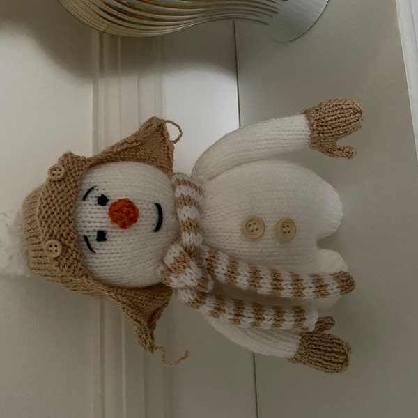 Snowman Knitting Pattern, DIY Snowman Toy, Christmas Decor, New Year's ...