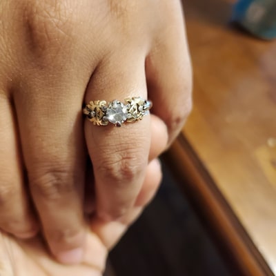 Zelda Engagement Ring Triforce Inspired White Gold Engagement Ring ...