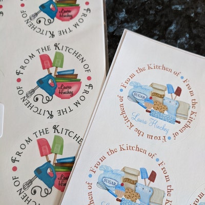 Kitchen Stickers, Baking Labels, Kitchen Supplies, Mixer, Rolling Pin ...