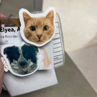 Custom Pet Pin Personalized Dog Acrylic Brooch Custom Cat Photo Jewelry ...