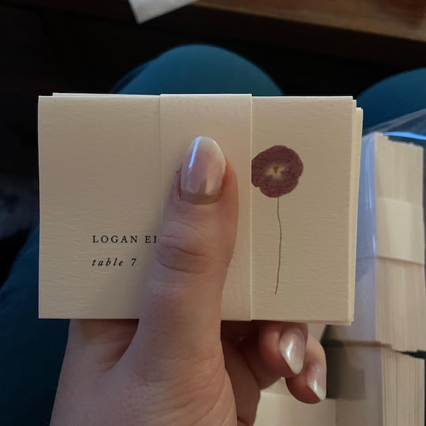 Handmade Paper Seating Chart Table Numbers | Minimalist - Etsy