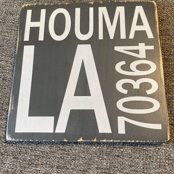 City State Zip Sign - Etsy