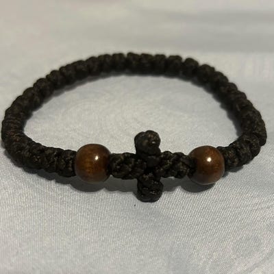 Orthodox Prayer Rope Bracelet 33 Knots Brojanica Komboskini Black ...