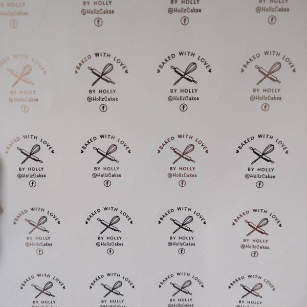 Custom Business Logo Branding Clear Stickers Labels, Clear Business ...