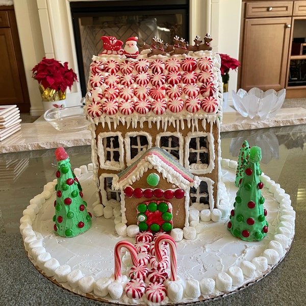 Gingerbread House Template Pattern, Instructions & Recipe “christmas ...