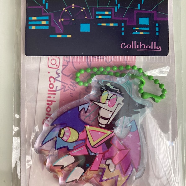 Spamton NEO Deltarune Holographic Keychain - Acrylic and Epoxy Charm 2. ...