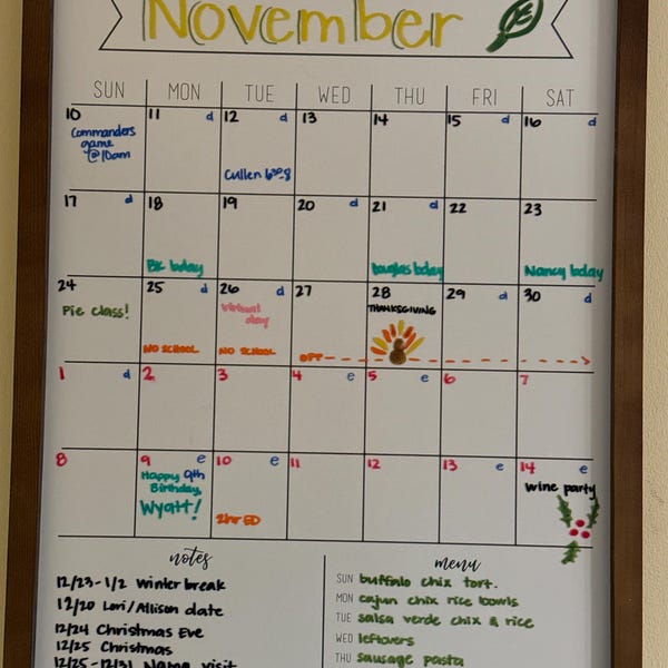 Visual Schedule for Kids on Clear Acrylic Magnetic for Fridge Daily ...