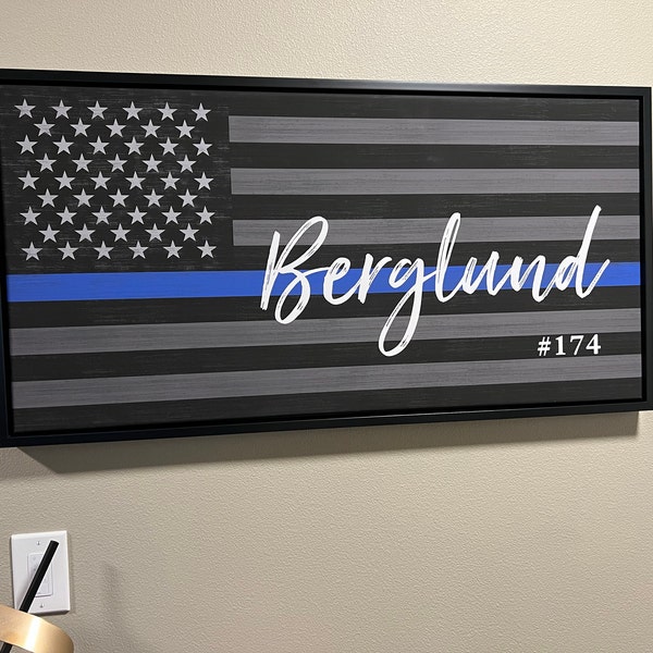 Police Academy Graduation Gifts | Thin Blue Line Sign | Law Enforcement ...