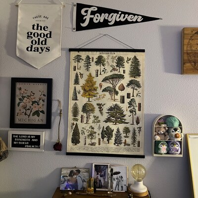 Large Single Word Custom Suede and Leather Pennant Flag Banner ...