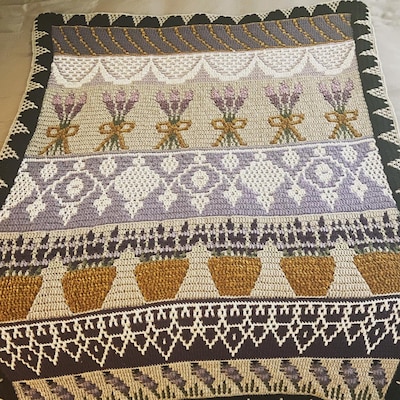 Aztec Sampler Mosaic Crochet Lap Blanket Pattern, PDF File Only ...