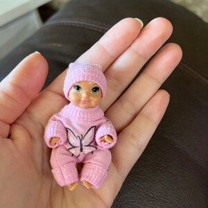 Pink Rabbit Outfit/micro Overall With Beanie for Doll - Etsy