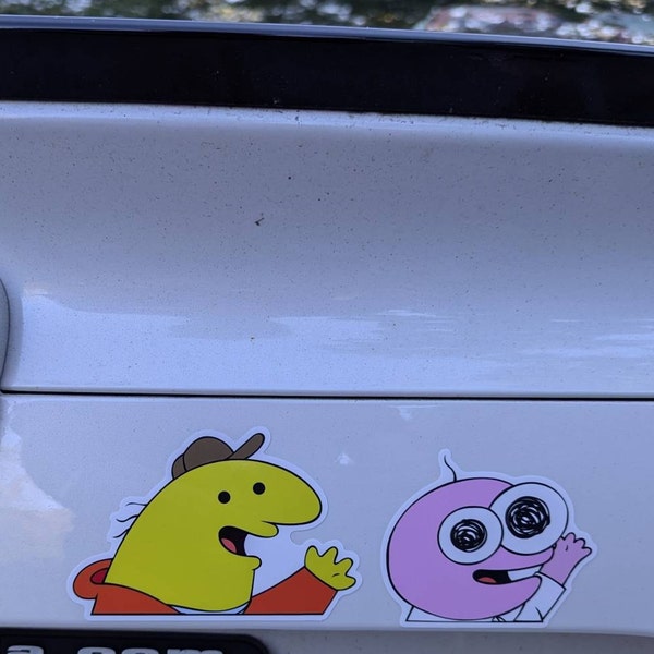 Front Facing Allan Smiling Friends Sticker Waterproof Adult Swim Decal ...