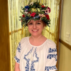 Midsommar May Queen Crown, Flower Crown With Arch, Giant Flower Crown ...