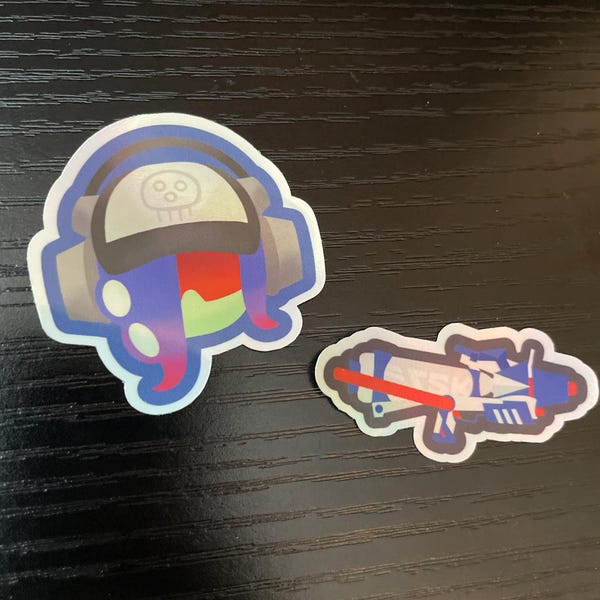 Splatoon Inspired Fan-art Badge Stickers + HOLOGRAPHIC -idols, Shops - Etsy