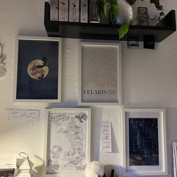 SJM Multiverse Map Prints, Maasverse Velaris Orynth Lunathion Crossover ...