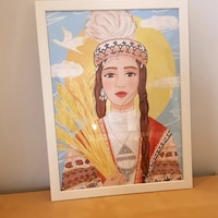 Kazakh White Glossy Mug, Kazakhstan Pattern, Tea, Gift, Souvenir ...