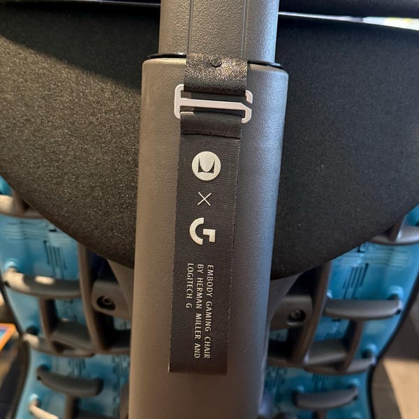 Herman Miller Embody Logitech Gaming Edition Atlas Headrest Tag Lanyard ...