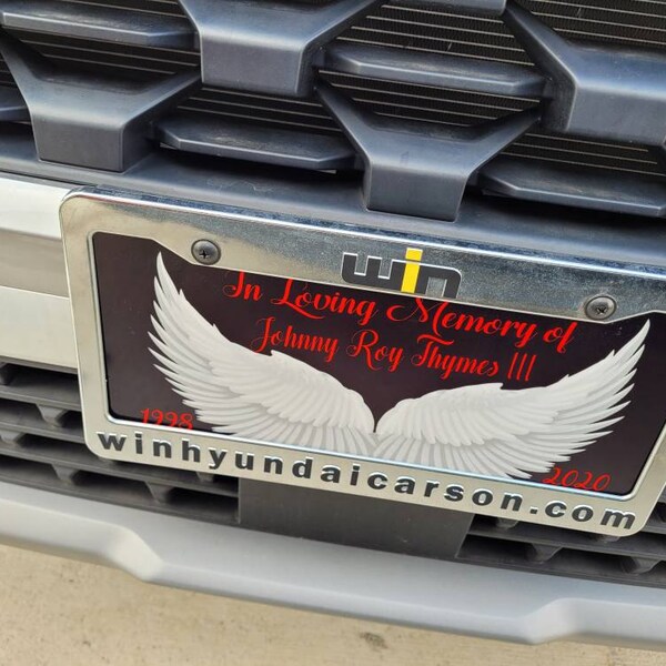 Personalized in Loving Memory Custom License Plate – Memorial Keepsake ...