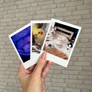Photo Wedding Place Name Card, Polaroid Style Place Card, Personalised ...