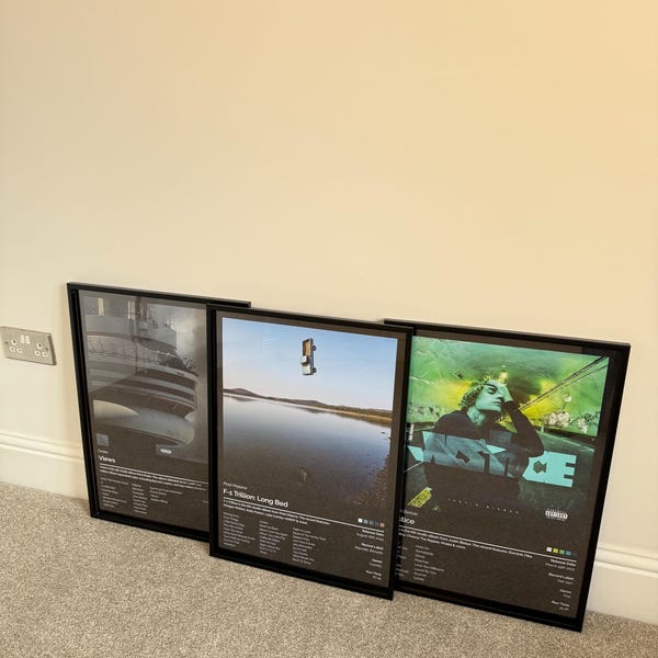 Set of 3 Custom Album Poster Wall Art Home Decor Custom Music Gift ...