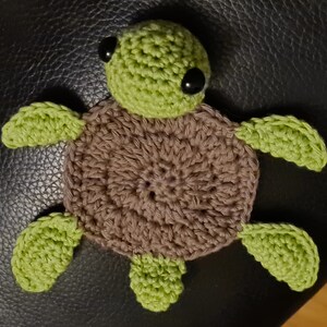 Crochet Turtle Coaster PDF PATTERN - Etsy