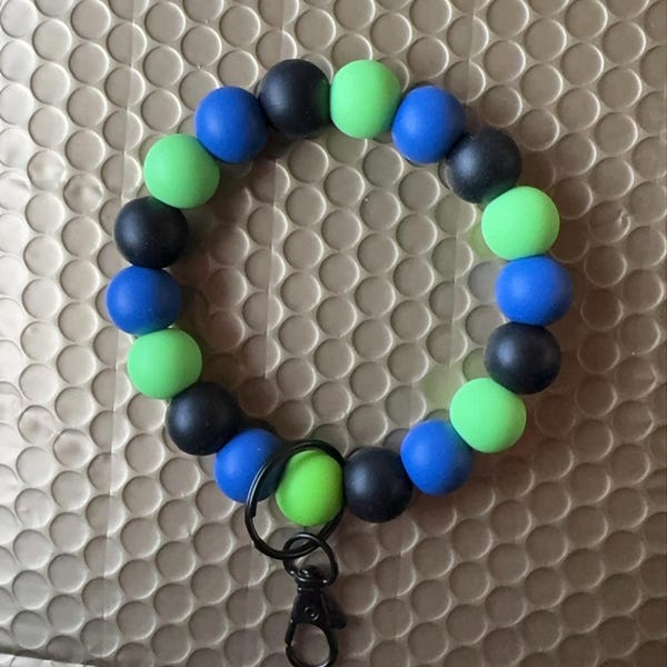 Custom Lanyard Silicone Beaded - ID Badge Holder - Minimalist - Lobster ...