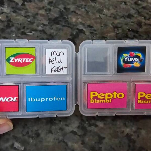 The Pocket Pharmacy Stickers for the Medimate 1 & 2 Pill Case Stickers ...