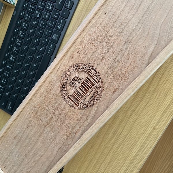 Wooden Trading Card Deck Box With Hinged Lid Box With Dividers Fits ...