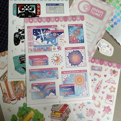 LOVECORE STICKERS Matte Vinyl Sticker Sheet 15 Cute Valentine Love ...