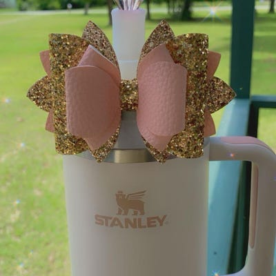 Stanley Tumbler Bow Straw Topper Pink Stanley Cup Bow Straw Bow Topper ...