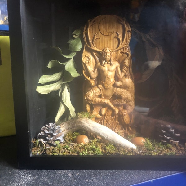 Cernunnos Cernun Wood Horned God Celtic God Altar Statue Pagan God Wiccan Druid - Etsy Canada