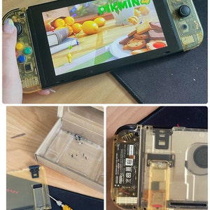 New Nintendo Switch Custom Clear Atomic Purple Joycons With - Etsy