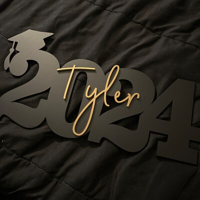 Custom Graduation Decor Name Sign, Custom Grad Sign, Class of 2024 ...