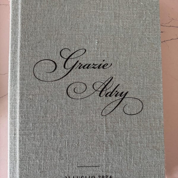 Linen Wedding Photo Album - Modern Wedding Gift, Anniversary Scrapbook ...