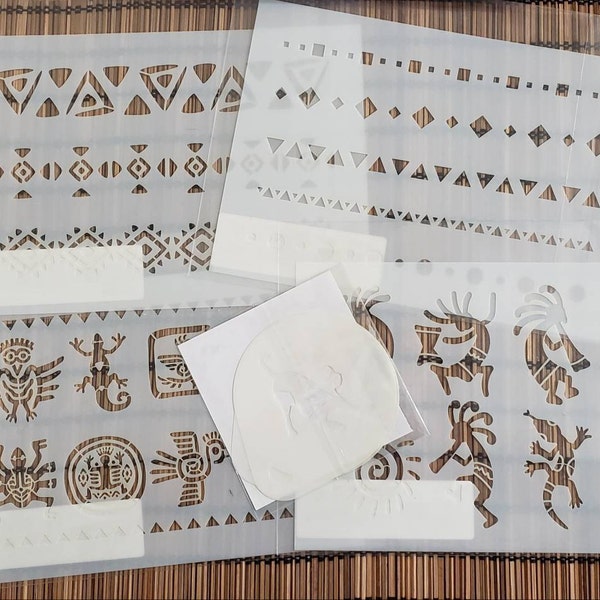 Mayan Symbols Stencil: Reusable Inca Decor Stencil for Painting on Wall ...