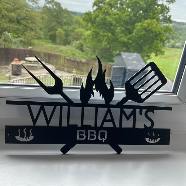 Personalised Laser Cut BBQ Grill Sign | BBQ Gift BBQ Gifts for Men ...