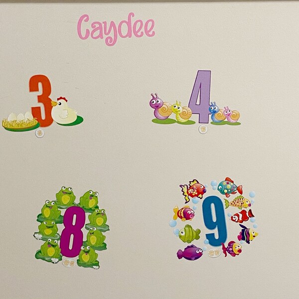 Numbers Wall Stickers, Kids Playroom Numbers Decor, Kids Numbers Wall ...