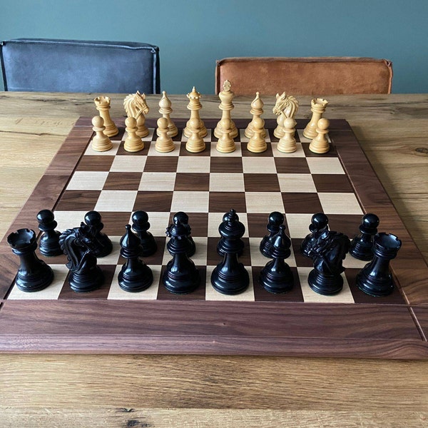 Drueke Style Chess Board With Walnut and Maple / Chessboard Only Made ...